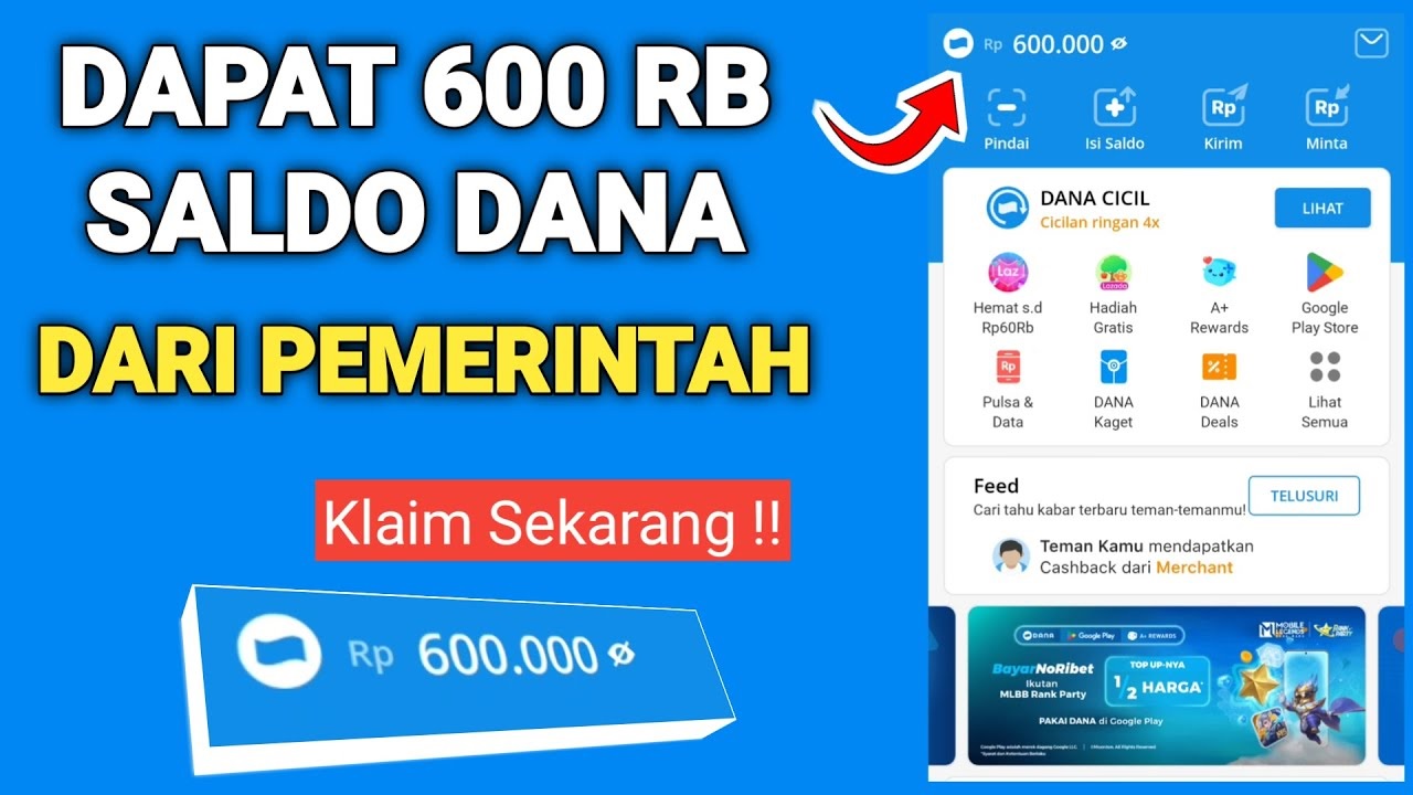 KLAIM! Transferan Saldo DANA Gratis Rp100.000 Hari Ini, 12 Februari 2025 Langsung Masuk Rekening ...