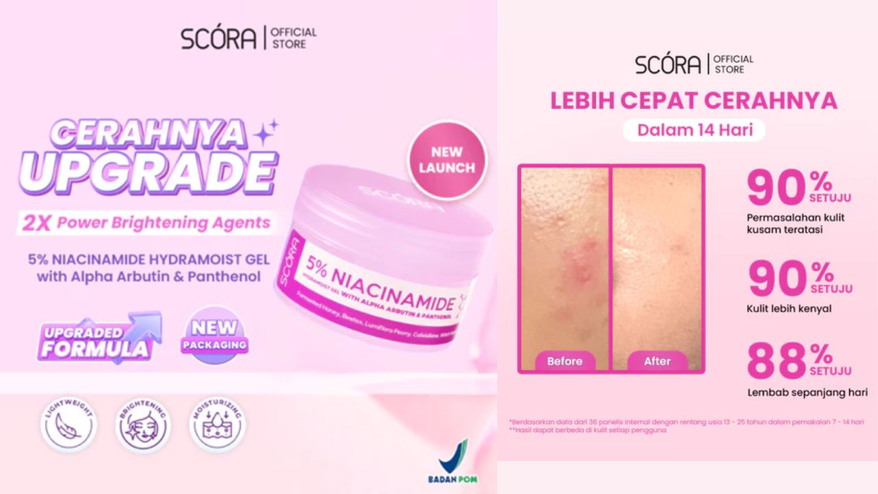 Review Moisturizer Gel Scora untuk Mencerahkan Kulit, Modal Rp 30 ...