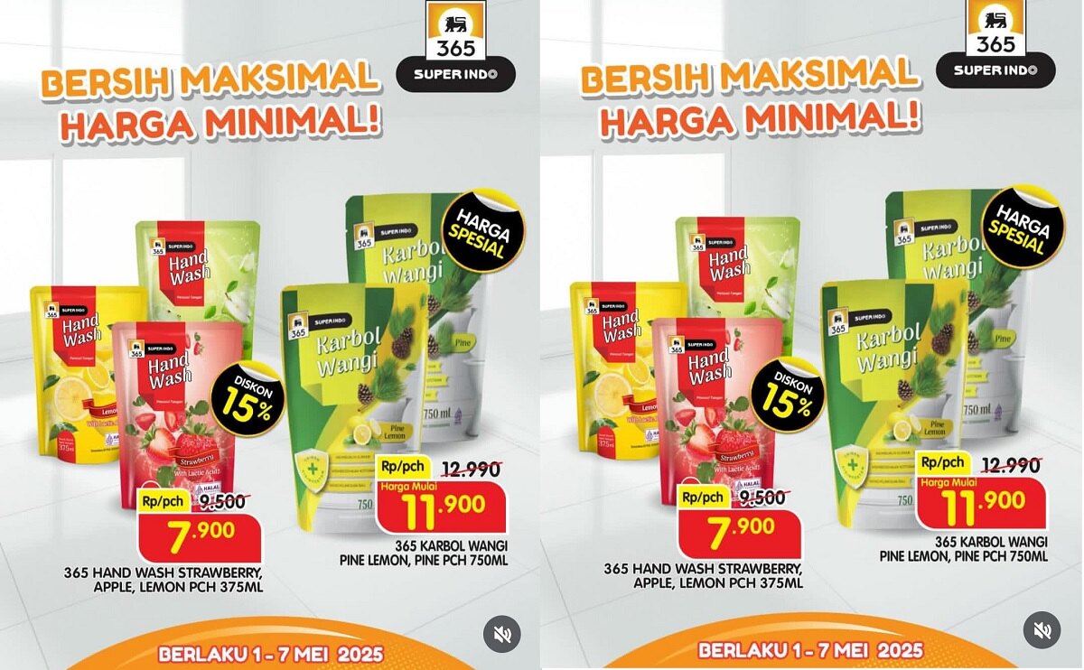 PROMO TERDAHSYAT Superindo Mei 2025! Karbol Wangi dan Hand Wash Harga ...