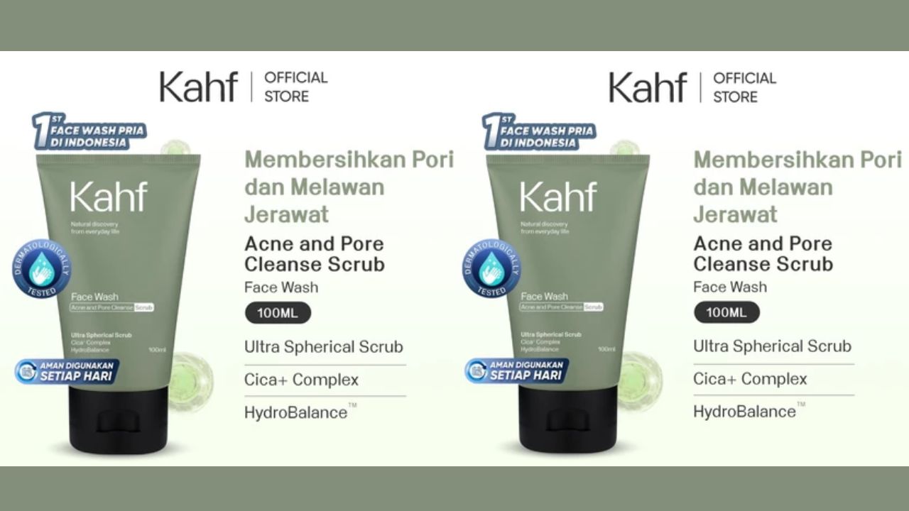 Review Kahf Face Wash Acne and Pore Cleanse Scrub, Pori-Pori Bersih ...